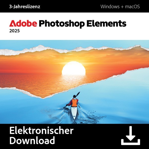 Adobe Photoshop Elements 2025 | für Windows / Mac günstig kaufen bei Softwarekaufen24